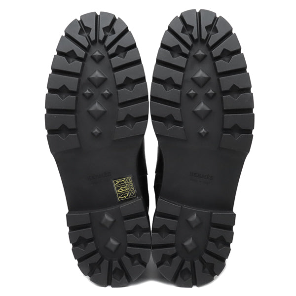 エルメス HERMES ヴェオ ブラック ムートン レザー #37 ブーツ